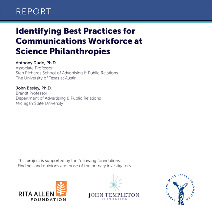 New Report Identifies Critical Role for Communication at Science ...